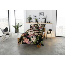 CASATEX Bettw&auml;sche &raquo;Nightflowers&laquo; 2 floral, stilvoll und elegant bunt Biber, Obermaterial: 100% Baumwolle B/L: 135cm x 200cm, 1 Stk., 1 Stk., Biber, B