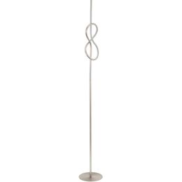 Eglo Stehlampe &raquo;NOVAFELTRIA&laquo; LED-Board 1 Stk. Warmwei&szlig; Stehleuchte, Nickel-Matt und Wei&szlig;, Lampe mit Tritt-Schalter wei&szlig; 1, &Oslash; 22cm H: 160cm, 1 Stk.