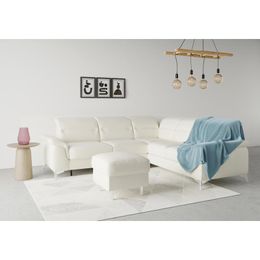 Sit & More sit&more Ecksofa &raquo;Sinatra L-Form&laquo; optional mit Kopfteilverstellung und Armteilfunktion beige 98% Polyester, 2% Polyamid B/H/T: 251cm x 85cm x 231cm, 