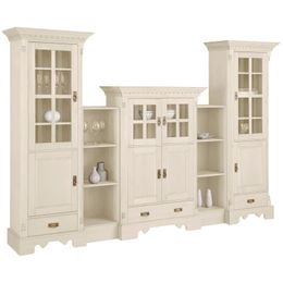 OTTO home Wohnwand &raquo;Milan&laquo; 5 Stk. tlg. beige Massivholz B/H/T: 326cmcm x 199cmcm x 47cmcm