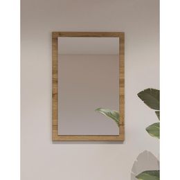 OTTO home Garderobenspiegel &raquo;Cross,Breite 40-60 cm moderner Flurspiegel hochkant oder quer h&auml;ngend&laquo; Wandspiegel mit Rahmenoptik braun Holzwerkstoff B/