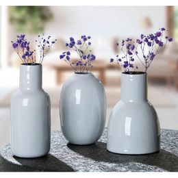 s.Oliver Tischvase &raquo;Deko-Vase, "Piccolo", im 3er Set, unterschiedliche Formen, 13cm hoch&laquo; aus Metall, gl&auml;nzende Oberfl&auml;che in verschiedenen Farben 