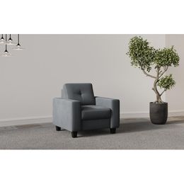 OTTO home Sessel &raquo;Varese&laquo; Kreuznaht in beige grau 100% Polyester Luxus-Microfaser ALTARA NUBUCK , B/H/T: 96cm x 91cm x 90cm