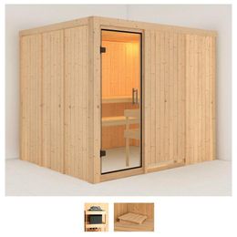 Karibu Sauna &raquo;Gitte&laquo; Set, ohne Ofen beige ohne Ofen, (ohne Ofen)
