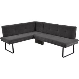 K+w Komfort & Wohnen K+W Komfort & Wohnen Eckbank 1 Stk. tlg. Polstereckbank in Spitzkissenoptik, Sitz und R&uuml;cken gesteppt braun B/H/T: 157cm x 87cm x 207cm, Flachgewebe 