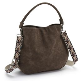 Vivance Damen Handtasche &raquo;Umh&auml;ngetasche, Schultertasche, Henkeltasche, Crossbody Bag&laquo; Handtasche Damen zum Umh&auml;ngen im Western-Look VEGAN braun B/H/T: