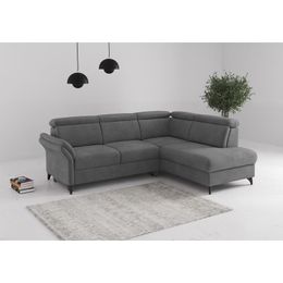Sit & More sit&more Ecksofa &raquo;Glendale, L-Form&laquo; inkl. Kopfteilverstellung, wahlweise mit Vorziehsitz und Bettkasten grau 90% Polyester, 10% Polyamid B/H/T: 247cm 