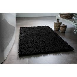Wecon home Basics Badematte &raquo;Benno&laquo; H&ouml;he 22 mm waschbar, rutschfest, sehr weich, strapazierf&auml;hig, Chenille, robust schwarz Polyester rechteckig (70cm 