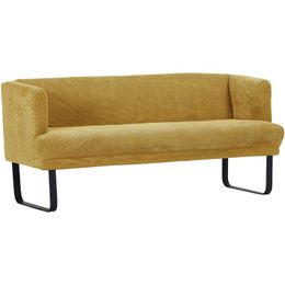 GUTMANN FACTORY K&uuml;chensofa Breite 190 cm, Metallf&uuml;&szlig;e gelb 88% POLYESTER 12% NYLON B/H/T: 190cm x 83cm x 70cm, Cord