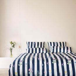 Elegante Bettw&auml;sche &raquo;Flowerstripe&laquo; 2 angenehmes Hautgef&uuml;hl bunt Mako-Satin, Obermaterial: 100% Baumwolle B/L: 155cm x 220cm, 1 Stk., 1 Stk., Mako-Satin, B/L: 