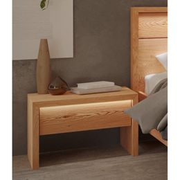 Home Affaire Nachtkonsole &raquo;L&eacute;opoldine&laquo; inkl. LED Beleuchtung braun B/H/T: 41cm, LED Leuchtmittel. abgedeckt im Holzrahmen,incl. Trafo und Stecker, 1 