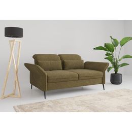 Sit & More sit&more 3-Sitzer &raquo;Emely, inkl. Sitztiefenverstellung&laquo; wahlweise mit Schlaffunktion, Kopf- & Armteilverstellung gr&uuml;n 100% Polyester B/H/T: 199cm x 