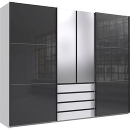 wimex Schwebet&uuml;renschrank &raquo;Magic by fresh to go&laquo; wei&szlig; B/H/T: 300cm x 236cm x 65cm, Schubladen: 4 Stk. T&uuml;ren: 4 Stk. Griffleisten schwarz