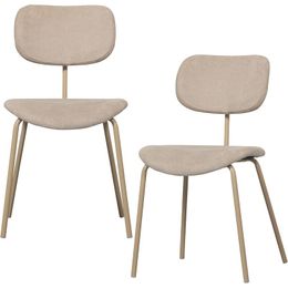Woood Esszimmerstuhl &raquo;Link mit Ella-Chenillebezug und Metallgestell B 44 x T 52 x H 78 cm&laquo; (Set) 2 Stk.(Set, 2 St) Tragkraft 90 kg, stapelbar, Sehr 