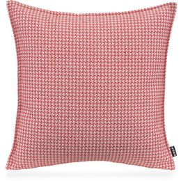 HOCK Dekokissen &raquo;Bobo&laquo; mit Jaquard-Struktur, Kissenh&uuml;lle mit F&uuml;llung, 1 St&uuml;ck rot Baumwolle, Polyester B/L: 50cm x 50cm, 1 Stk.