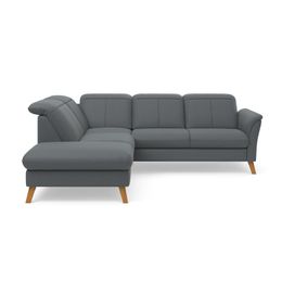 Sit & More sit&more Ecksofa &raquo;Romero L-Form&laquo; wahlweise mit oder ohne TV-Funktion, Schlaffunktion, Bettkasten grau 100% Polyester B/H/T: 250cm x 91cm x 220cm, 