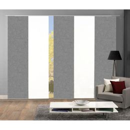 Home Wohnideen Schiebegardine &raquo;PIVE 5er SET&laquo; Paneelwagen 5 Stk. tlg. Schiebevorhang Digidruck 5er Set PIVE grau Polyester 245cm, Paneelwagen, 60cm