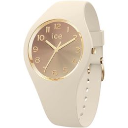 Ice Watch Ice-Watch Damen ice-watch Quarzuhr &raquo;ICE sunset - S37 - 3H&laquo; Armbanduhr, Damenuhr, Silikonarmband, Wasserdicht bis 10 bar, analog beige Einheitsgr&ouml;&szlig;e