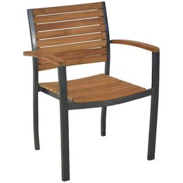 Merxx Gartensessel &raquo;Santorin&laquo; Set, 2 Stk. tlg. grau B/H/T: 61cm x 84cm x 41,5cm