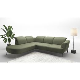 Sit & More sit&more Ecksofa &raquo;Zoe&laquo; ink.Sitztiefenverstellung, wahlweise mit Kopfteilverstellung gr&uuml;n 95% Polyester, 5% Polyamid B/H/T: 300cm x 87cm x 267cm, 
