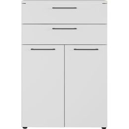 Germania Aktenschrank &raquo;GW-Agenda&laquo; opt. mit Schublade, Ma&szlig;e 80x120 cm, Made in Germany grau Holzwerkstoff Lichtgrau, B/H/T: 80cm x 120cm x 40cm, 