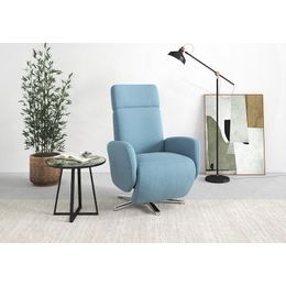 Sit & More sit&more TV-Sessel &raquo;Grenoble, inkl. Kopfteilverstellung&laquo; wahlweise mit 2 Motoren, Akku & Aufstehhilfe blau Struktur weich, elektrisch verstellbar,mit 