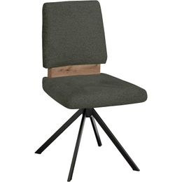massivline&more Drehstuhl &raquo;Br&uuml;gge 301&laquo; () 1 Stk. gr&uuml;n Holzwerkstoff, Metall, Stoff B/H/T: 48cm x 92cm x 59,5cm, 1 Stk., Microfaser Struktur (100% 