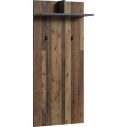 ByLiving Garderobenpaneel &raquo;Ben&laquo; 1 Stk. tlg. Breite 60 cm, mit Kleiderhaken und Ablage grau Holzwerkstoff B/H/T: 60cm x 136cm x 27cm