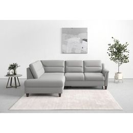 Sit & More sit&more Ecksofa &raquo;Far&ouml; L-Form&laquo; inklusive Federkern, wahlweise mit Schlaffunktion und Bettkasten grau B/H/T: 251cm x 90cm x 187cm, Luxus-Microfaser 