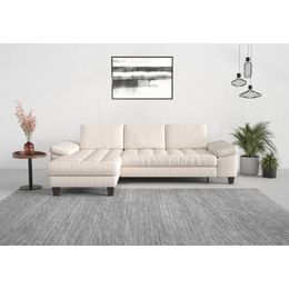 Sit & More sit&more Ecksofa &raquo;Westham L-Form&laquo; Recamiere, mit oder ohne Schlaffunktion, Bettkasten, F&uuml;&szlig;e wengefarben beige 100% Polyester B/H/T: 275cm x 88cm x 
