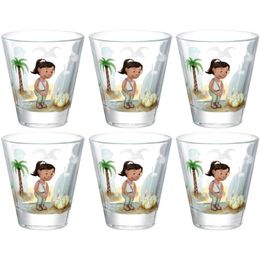 Leonardo Gl&auml;ser-Set &raquo;Dino BAMBINI AVVENTURA&laquo; 215 ml, 6-teilig bunt Glas &Oslash; 9cm x 9cm, 215ml, 6 Stk.