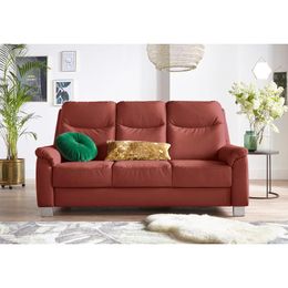 Sit & More sit&more 3-Sitzer &raquo;Boccaccio&laquo; inklusive Federkern und Kopfteilverstellung orange Flachgewebe (100% Polyester);Kunstleder SOFTLUX ;Luxus-Microfaser (90
