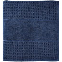 Schiesser Saunatuch &raquo;Turin in angesagter Reiskornoptik&laquo; Made in Green blau Frottier, Frottier B/L: 75cmx200cm, 1 Stk., Frottier