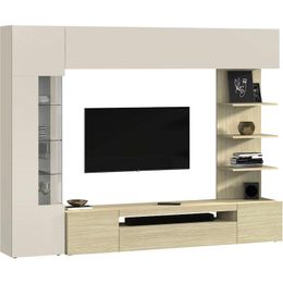 OTTO home Wohnwand &raquo;Wohnwand New Egypt, Anbauwand, Medienwand, Wohnzimmerwand&laquo; Wei&szlig; in Hochglanz, alle anderen Farben in matter Ausf&uuml;hrung., 4 Stk. 