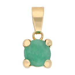 Firetti Damen Kettenanh&auml;nger &raquo;Schmuck Geschenk Gold 375 Halsschmuck Anh&auml;nger Solit&auml;r&laquo; mit Smaragd, Saphir oder Rubin gr&uuml;n Gelbgold 375, 0,29 g