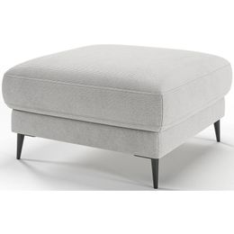 Home Affaire Polsterhocker &raquo;Downtown&laquo; passend zur Serie, auch in Cord silber 95% Polyester, 5% Nylon B/H/T: 80cm x 44cm x 80cm, Feincord