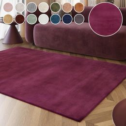Esprit Hochflor-Teppich &raquo;Alice ESP-4377, Kunstfell&laquo; rechteckig 25 mm H&ouml;he Kaninchenfell-Haptik, besonders weich und dicht, f&uuml;r alle R&auml;ume lila Kunstfaser B :