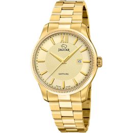 Jaguar Herren Quarzuhr &raquo;Essentia&laquo; Armbanduhr, Herrenuhr, Swiss Made, Edelstahlarmband, analog, Datum gold Einheitsgr&ouml;&szlig;e