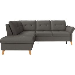 Sit & More sit&more Ecksofa &raquo;G&ouml;teborg&laquo; inkl. Sitztiefenverstellung, wahlweise mit Bettfunktion & Bettkasten braun B/H/T: 250cm x 90cm x 226cm, NaturLEDER , 