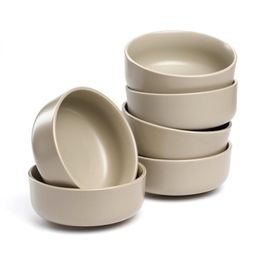 Leonardo Schale &raquo;Keramikschale ROMA, ca. 16 cm, 6er-Set&laquo; 6 Stk. aus Keramik sp&uuml;lmaschinengeeignet beige Keramik &Oslash; 15,7cm