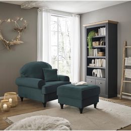 OTTO home Sessel &raquo;Westminster, Set in hochwertigem Microfaserbezug, 5 Farben verf&uuml;gbar&laquo; Set, 1Sessel, 1 Hocker, 2 Stk. tlg. Enth&auml;lt Sessel & Hocker, 