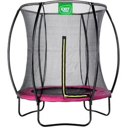 EXIT Gartentrampolin &raquo;Silhouette&laquo; mit Sicherheitsnetz rosa Einheitsgr&ouml;&szlig;e