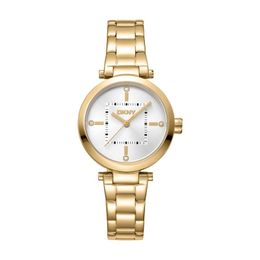 DKNY Damen DKNY Quarzuhr &raquo;Urban&laquo; Armbanduhr, Damenuhr, Edelstahlarmband, analog gold Einheitsgr&ouml;&szlig;e