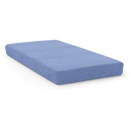 SETEX Bettlaken &raquo;Frottee&laquo; kuschelig weiches Qualit&auml;ts-Spannbetttuch mit elastischem Gummizug blau Frottee, Obermaterial: 80% Baumwolle, 20% Polyester 