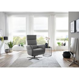 Die PlanBar Relaxsessel &raquo;PN-RS20038 mit Metallsternfu&szlig; inkl. Relaxfunktion und Kopfverstellung&laquo; 1 Stk. tlg. 360&deg; drehbar, mit Gasdruckverstellung grau