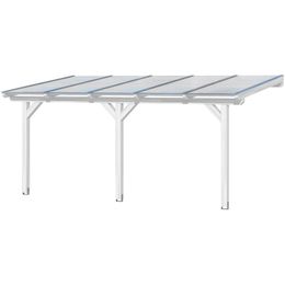 Skan Holz Terrassendach &raquo;Andria&laquo; Leimholz wei&szlig; Polycarbonat (PC) B/H/T: 541cm x 270cm x 350cm