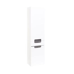 Welltime Hochschrank &raquo;Siena&laquo; Breite 40 cm, mit hochgl&auml;nzenden Fronten in wei&szlig; wei&szlig; Holzwerkstoff, MDF wei&szlig;, B/H/T: 40cm x 154cm x 27cm, Schubladen: 1 