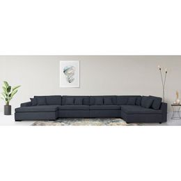 Home Affaire Wohnlandschaft &raquo;Skara U-Form&laquo; Lounge-Sofa mit Federkernpolsterung, in vielen Bezugsvarianten blau 100% Polyester B/H/T: 390cm x 86cm x 