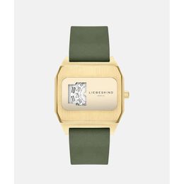 Liebeskind Berlin Damen Quarzuhr &raquo;Vinyl Vision&laquo; Armbanduhr, Damenuhr, Lederarmband, analog Einheitsgr&ouml;&szlig;e