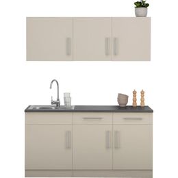 Wiho-K&uuml;chen wiho K&uuml;chen Pantryk&uuml;che &raquo;Cali&laquo; ohne E-Ger&auml;te, Breite 160 cm beige B/H/T: 160cm x 60cm